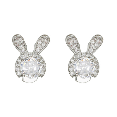 闪钻小兔耳机钻扣耳机夹适用华为