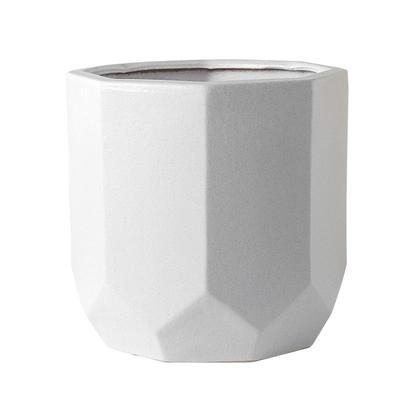 白色简约花盆陶瓷北欧风家用