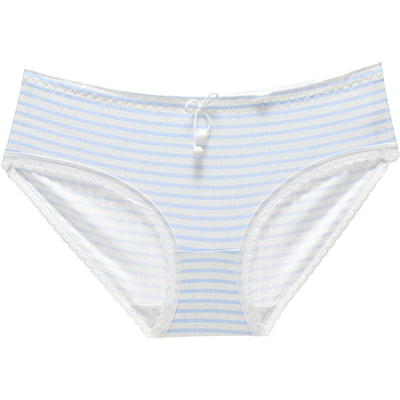 六只兔子甜美蝴蝶结格子女士内裤