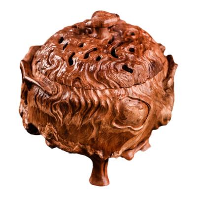 馥初心实木创意三足炉香薰炉