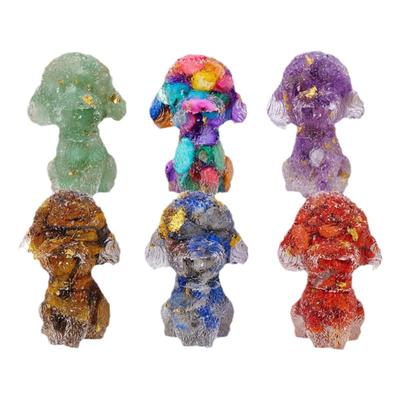 水晶玛瑙泰迪犬礼物摆件