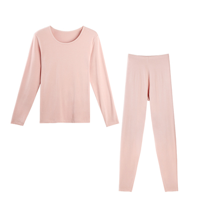 天然体秋冬磨毛保暖内衣套装