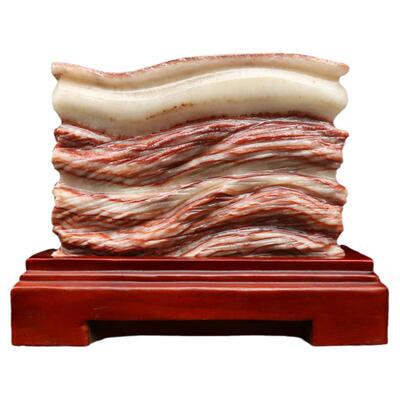 猪肉石天然肉石广西柳州红烧肉腊肉五花肉摆件24*19*6cm4400g