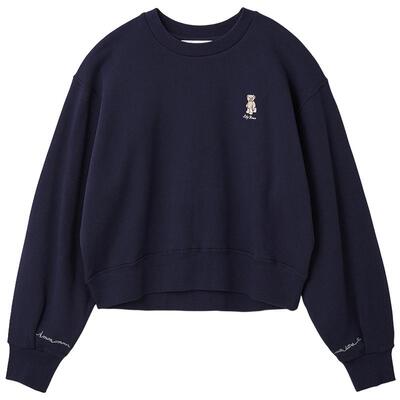 LILYBROWN小熊刺绣圆领卫衣