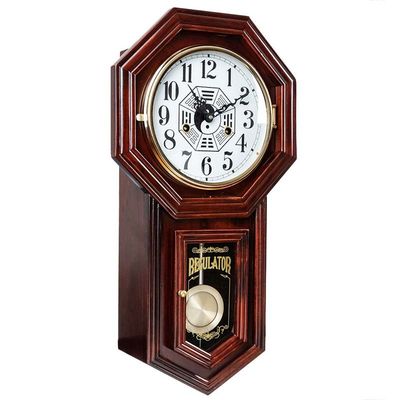 机械挂钟实木客厅钟表