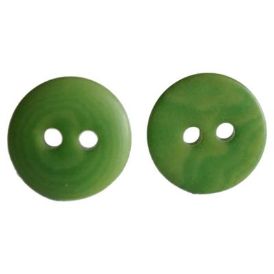 象牙棕榈简洁栗翡翠绿纽扣