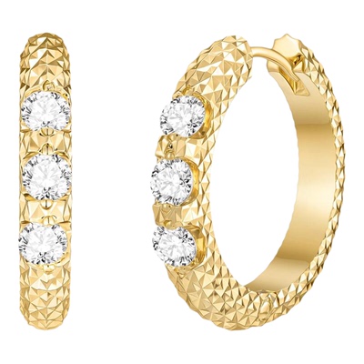 TWINSLULU高级感圆形柳钉耳环