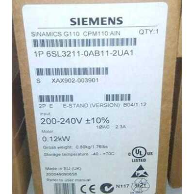 议价6SL3211-0AB11-2UA1西门子G110变频器0.12KW 6SL32110AB112UA
