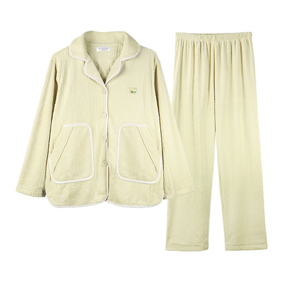 好波情侣睡衣冬季女士加厚珊瑚绒家居服女抗寒保暖家居服HJR2472