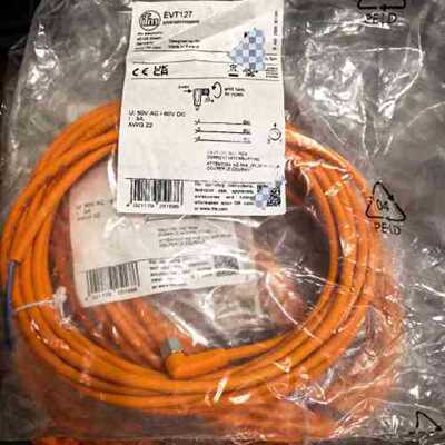 议价全新ifm易福门EVT127感测器连接线，AWG22，橙色，