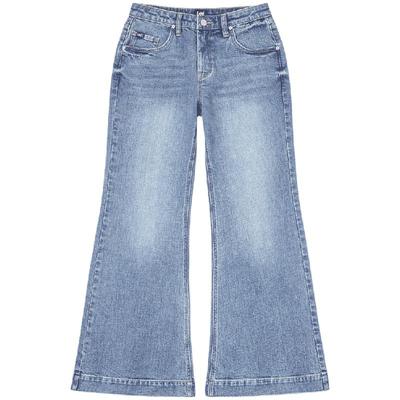 【张凌赫代言】Lee25新品舒适喇叭铆钉装饰设计浅蓝色女牛仔裤潮