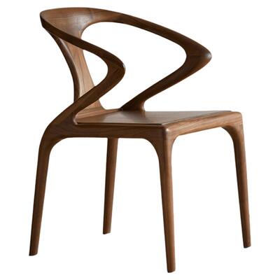 出乎生活黑胡桃木北欧全实木餐椅
