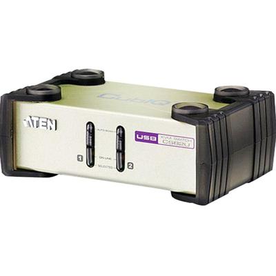 ATEN/宏正 CS82U 2口VGA多电脑kvm切换器USB/PS2混接含线vga分配器一分二延长切换器