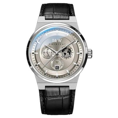 IW多功能时尚真皮手表男机械表