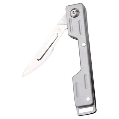 多功能不锈钢折叠美工刀手术柄架随身便携小刀锋利高硬度钥匙刀