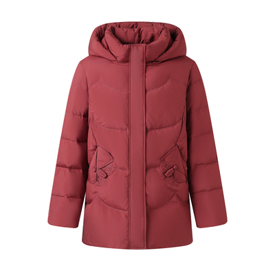 中老年加厚保暖连帽时尚外套