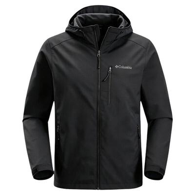 哥伦比亚秋冬拒水防风加绒软壳衣