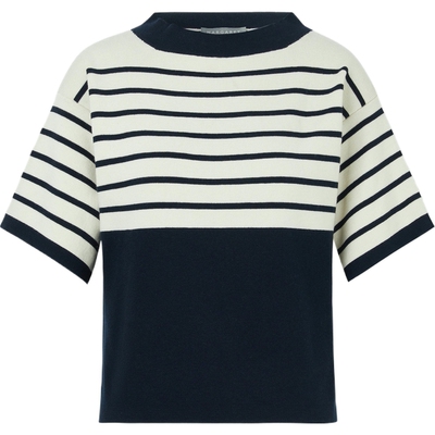 【季末折扣】MARGARET HOWELL女士秋冬条纹拼色棉质羊绒混纺针织