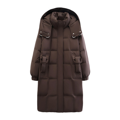 雅鹿中长款显瘦超保暖女羽绒服