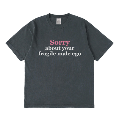 Sorry about your短袖t恤夏季设计感小众情侣男女宽松圆领上衣