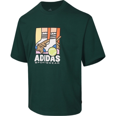 adidas阿迪达斯男子健身跑步宽松舒适亲肤运动休闲短袖T恤KE4343