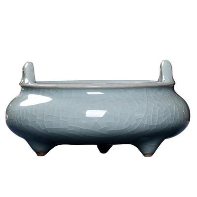 陶瓷龙泉仿古室内供奉三足香炉