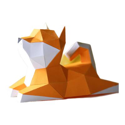 3d立体纸模狗狗柴犬泰迪犬哈士奇