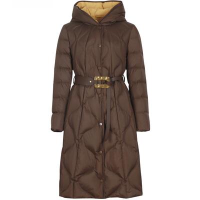 【商场同款】BBLLUUEE/粉蓝衣橱2025冬装撞色设计中长款鹅绒服女