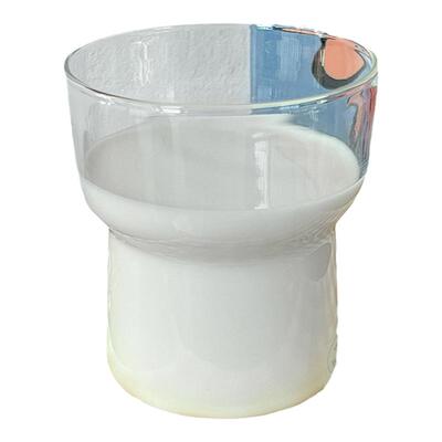 ins风玻璃杯家用耐热牛奶早餐燕麦咖啡杯子高颜值喝水无图光杯