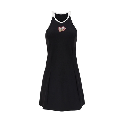 迈阿密热火黑色针织吊带连衣裙