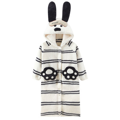 珊瑚绒睡袍男童冬季帕恰狗连体衣