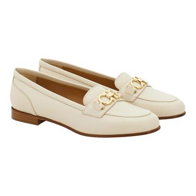 【张钧甯同款】FERRAGAMO菲拉格慕女士Gancini扣饰莫卡辛鞋