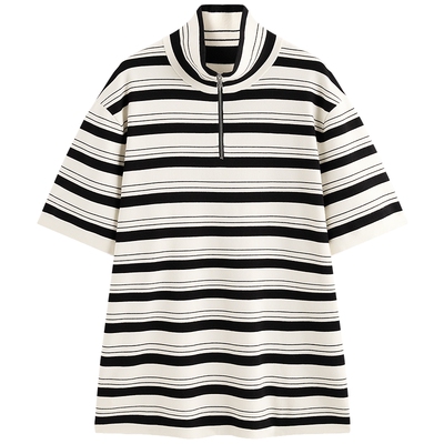 【商场同款】太平鸟男装撞色条纹Polo衫春新款针织短袖B1EEG1607