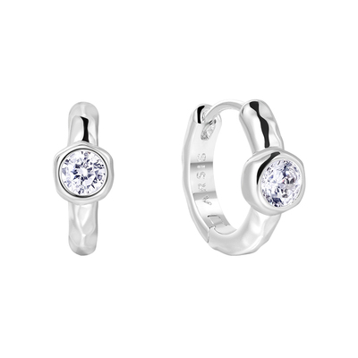 新款流光泡泡小耳扣百搭圆圈耳环