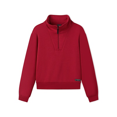 斯凯奇女士新年简约立领休闲卫衣