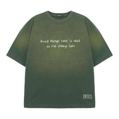 做旧水洗短袖UNVESNO渐变