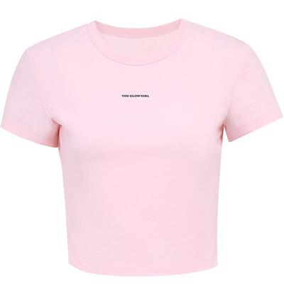 【FIVE PLUS 奥莱】T恤女气质短袖直筒圆领套头小众上衣棉质女