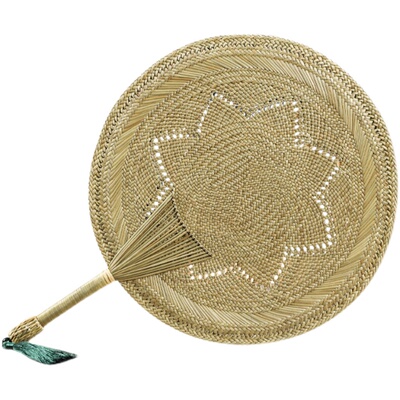 纯手工编织蒲草夏季纳凉扇子天然