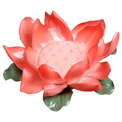 莲花陶瓷花杯垫非遗纯手工送礼