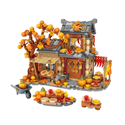 俐智Loz积木晒秋小屋拼装积木小颗粒玩具益智糖果小屋礼物街景女