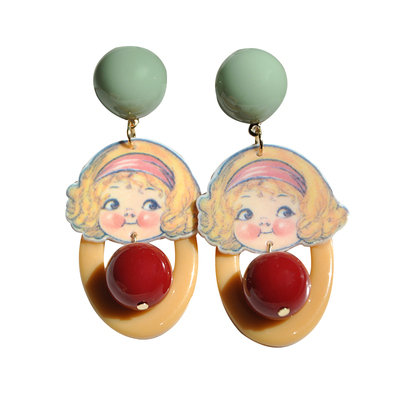 复古设计少女俏皮银小众少女耳夹