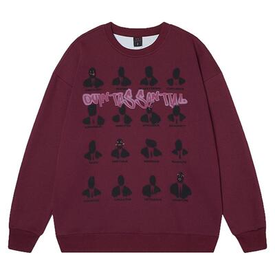 看不到尽头宽松圆领卫衣女BF