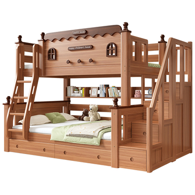 臻琢红檀实木上下铺双层床子母床