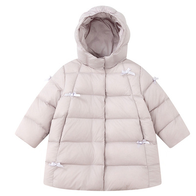 笛莎官方旗舰中长款羽绒服女童