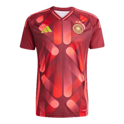 酷锐足球阿迪达斯2025女足欧洲杯德国客场球迷版男款球衣JF2605