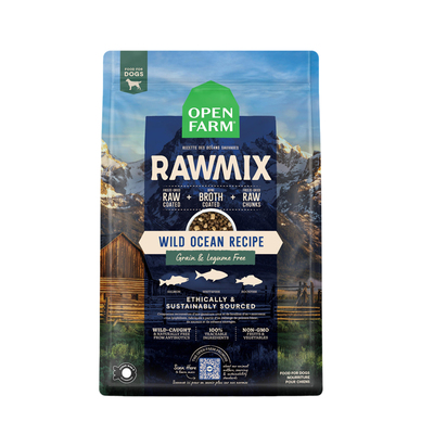 OPEN FARM自由牧场狗粮三大深海鱼冻干生鲜无谷美毛肠胃幼成犬粮