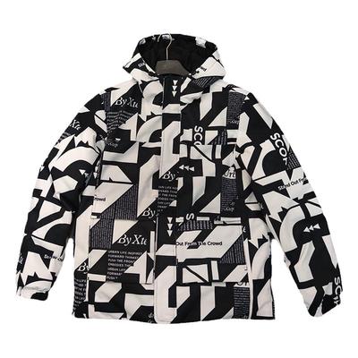 特步男士羽绒服短款连帽