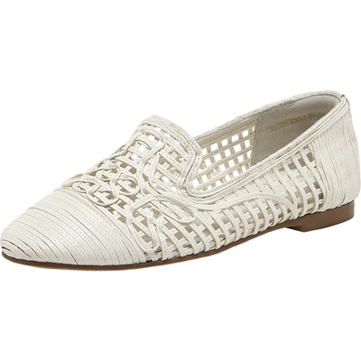 真美诗编织网面透气乐福鞋