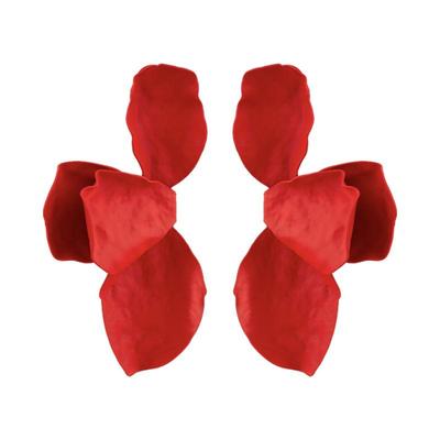 时尚个性红色花朵蚊香盘耳夹