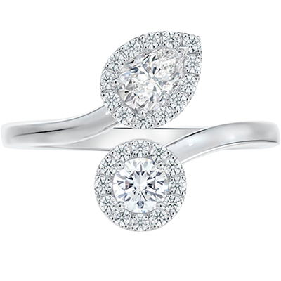 戴比尔斯明亮式切割钻戒